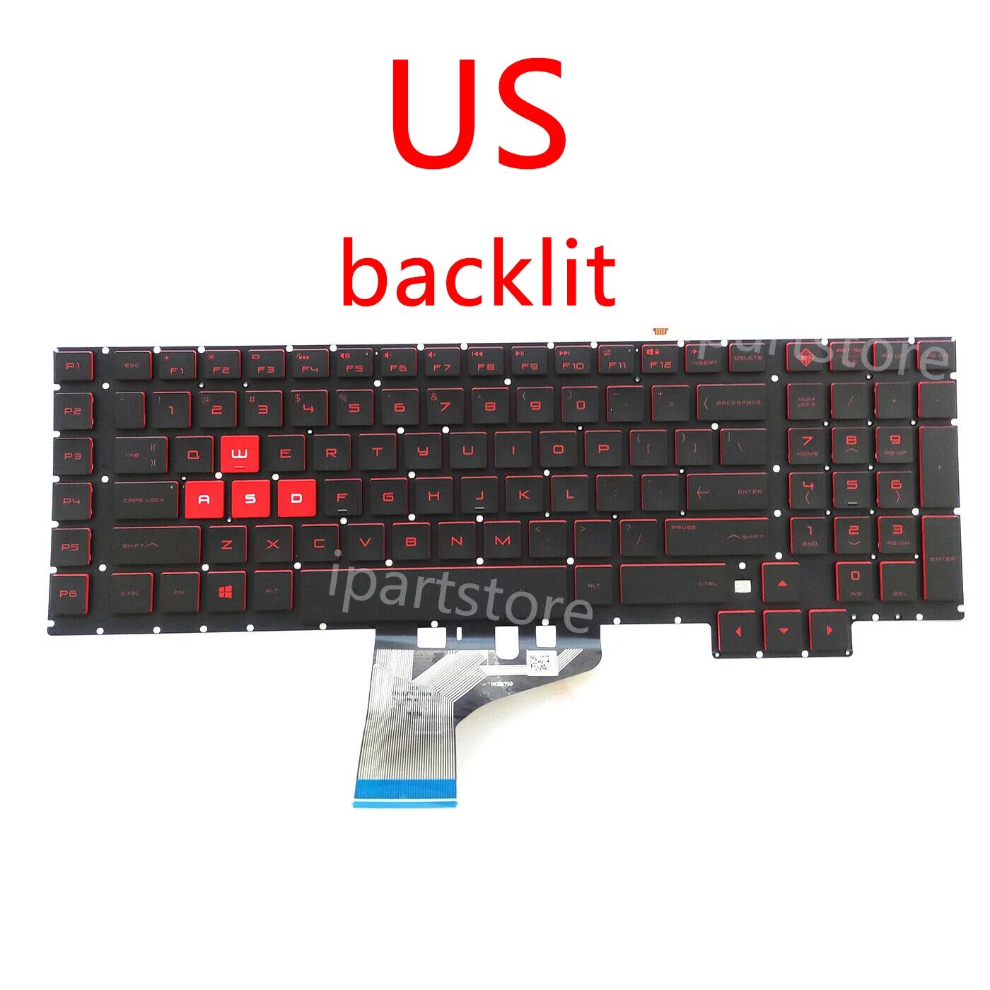 Клавиатура для HP Omen 17-AN, US, подсветка