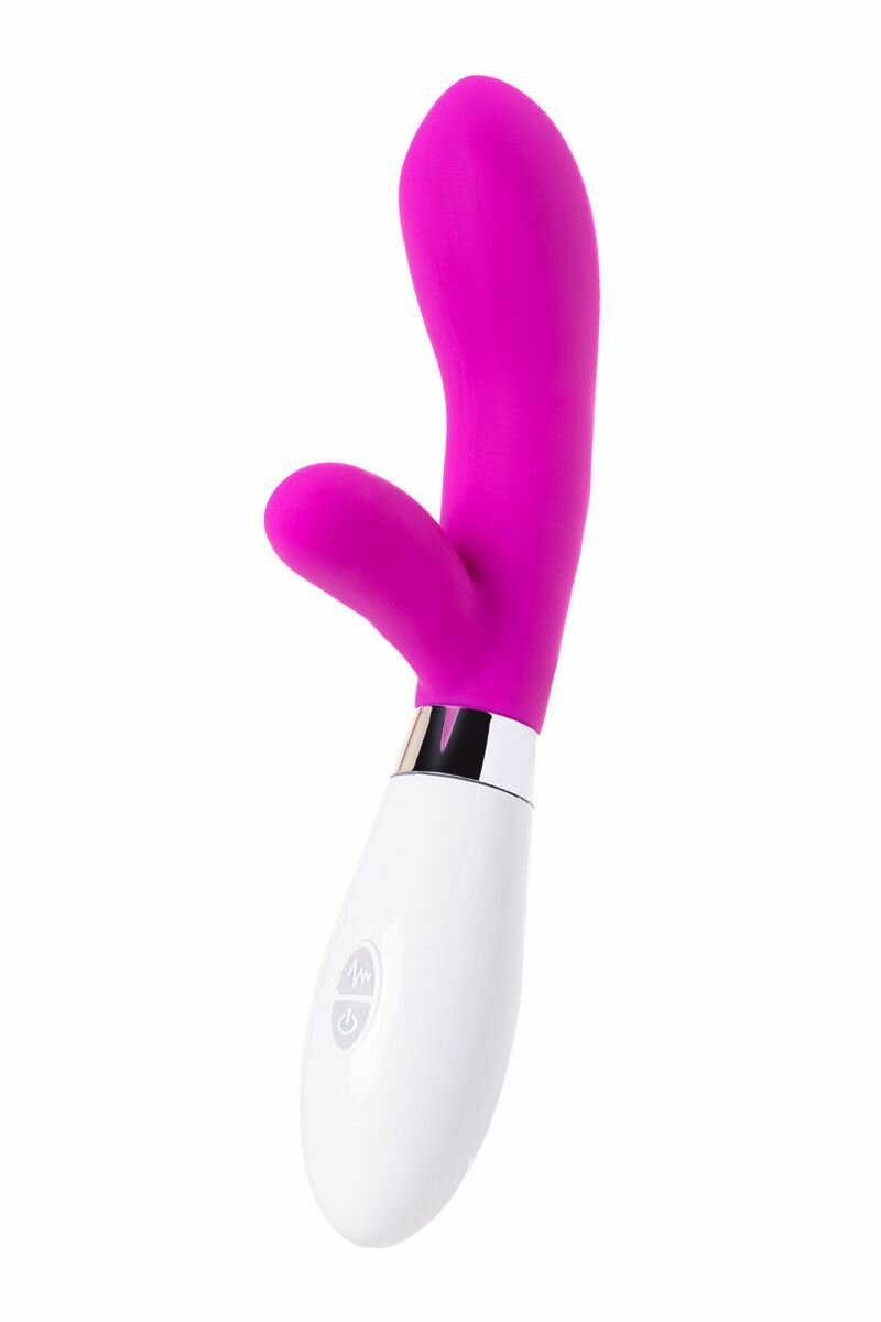 Вибратор с клиторальным стимулятором Cosmo, силикон, розовый, 20,4 см