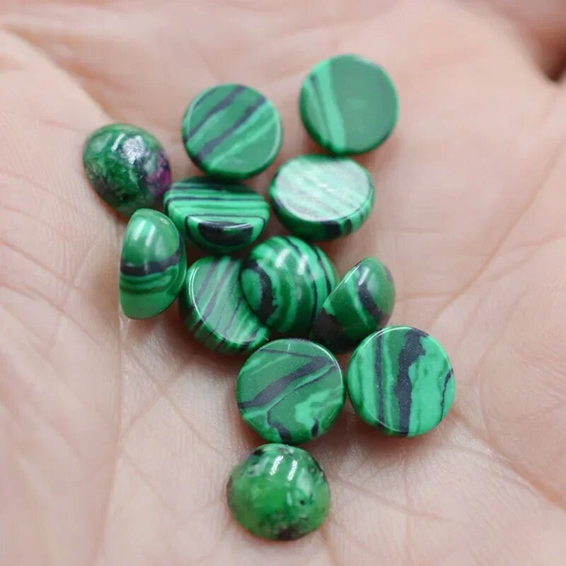 Бусины из натурального камня FLTMRH 4 шт, 6-14 мм Изумрудный, 6mm, Picture color