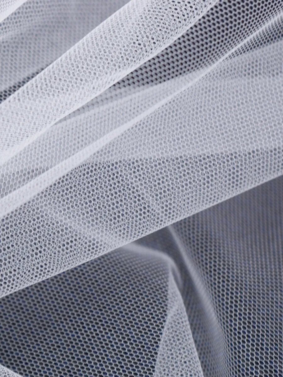 Ткань Сетка фатин белая итальянская