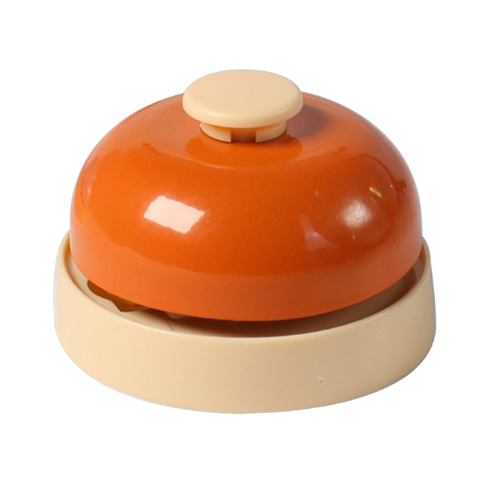 Pet Call Bell Sensitive Buttons Metal Dog Training Called Dinner for Toys Orange
