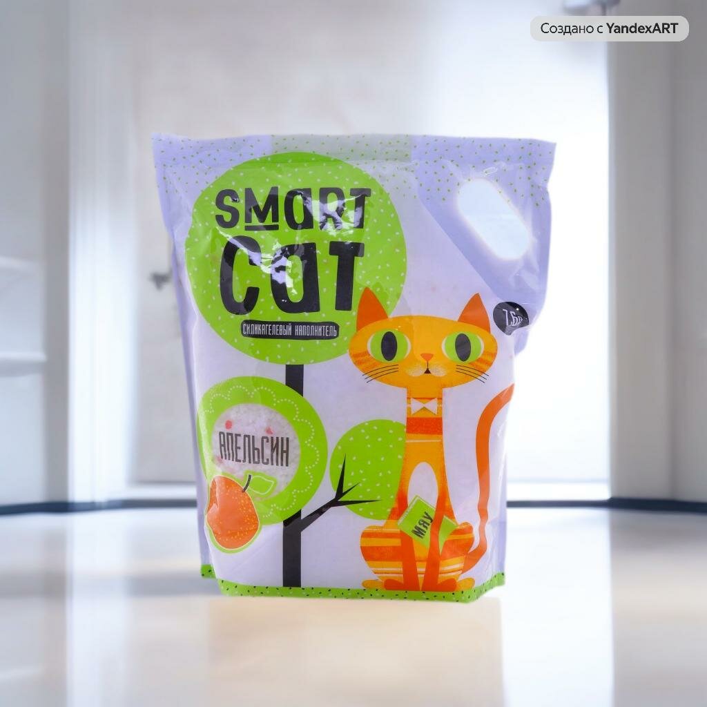 SmartCat Силикагелевый наполнитель для кошек с ароматом апельсина (3.32 кг)