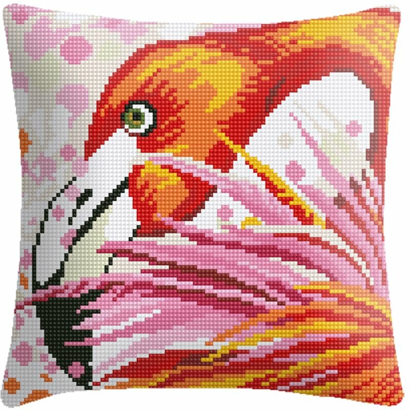 Подушка для вышивания (счетный полукрест) Фламинго / CXC Х6008