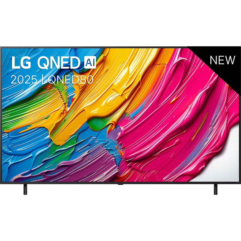Телевизор LG 50QNED80A6A. ARUG, 50", Ultra HD, Dynamic QNED Color, Local Dimming, Smart TV, WebOS, Wi-Fi, DVB-T2/C/S2, MR, 60Hz Native, 2.0ch (20W), 2 HDMI, 2 USB, 2 Pole, Charcoal Black, 2025