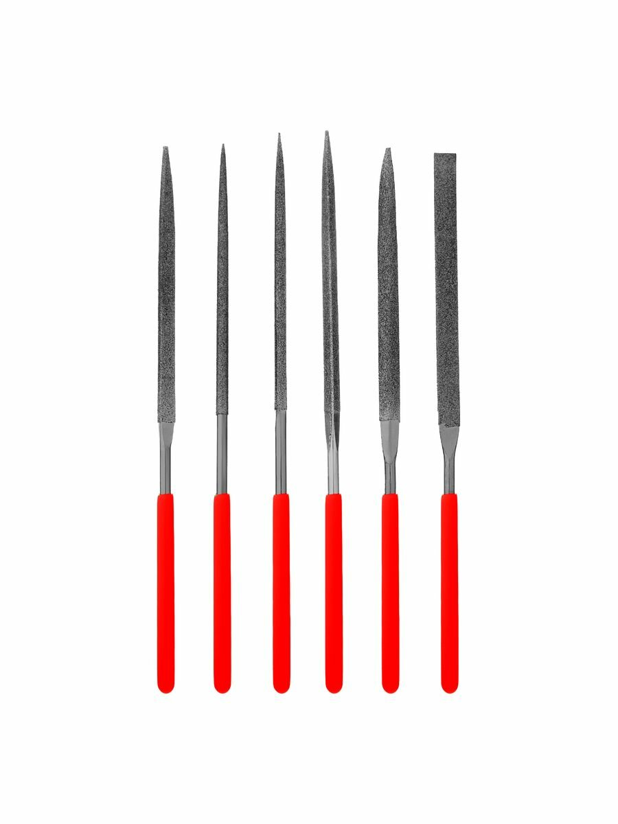 Набор надфилей алмазных, 140 х 70 х 3 мм, 6 шт Matrix 15834