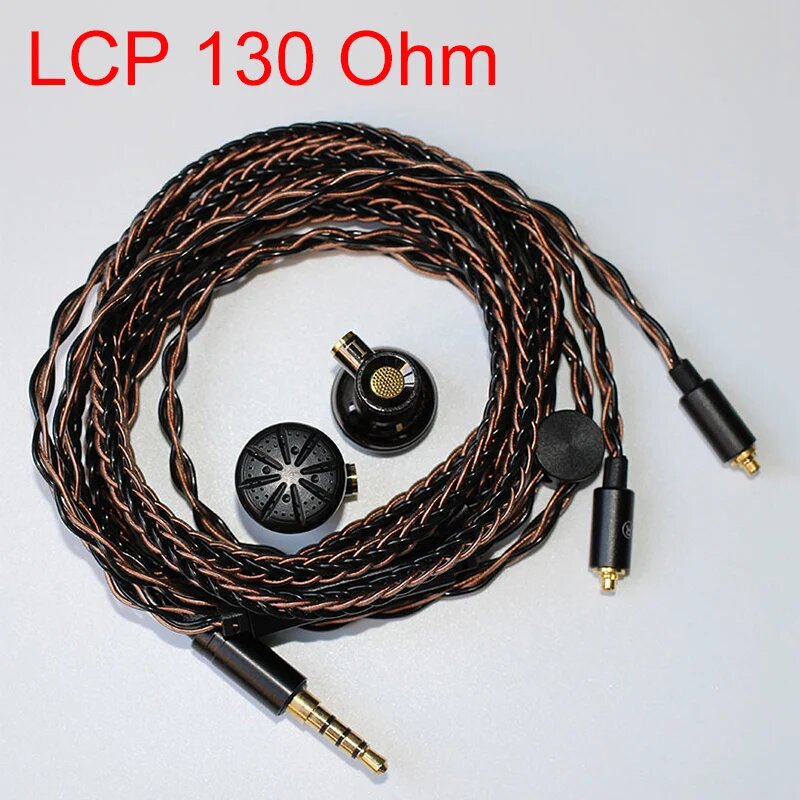 Кабель для наушников LCP, 130 Ом, коричневый, наушники-вкладыши