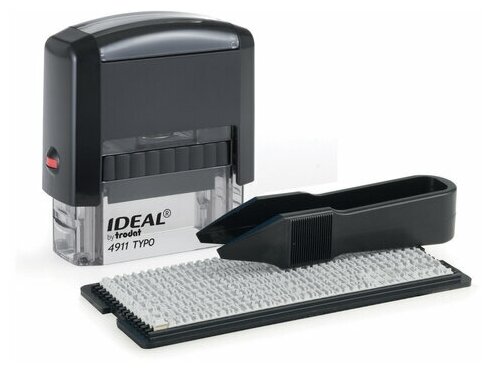 Штамп самонаборный 3-строчный, размер оттиска 38×14 мм, синий без рамки, TRODAT IDEAL 4911 P2, кассы