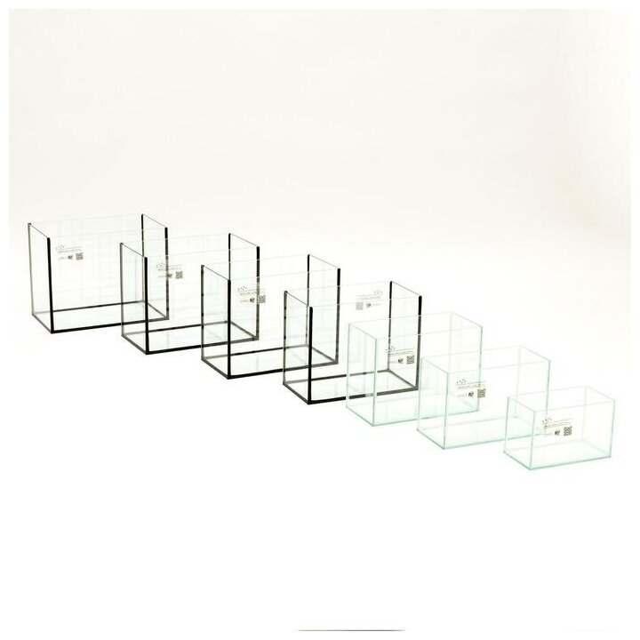 Комплект аквариумов без крышек «Матрешка» -7 шт, Прямоугольный, 5, 10, 15, 20, 25, 30, 35 л