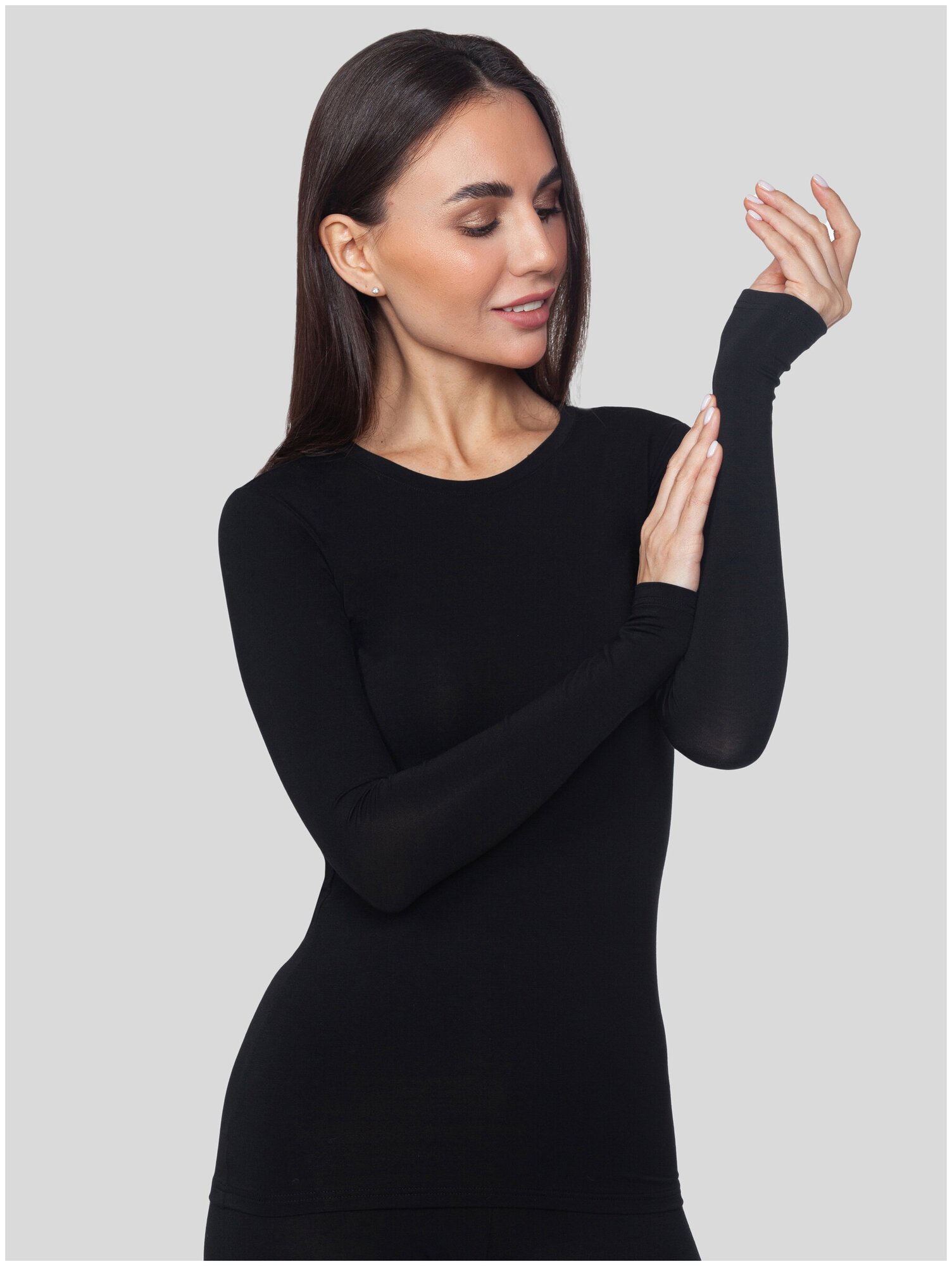 Лонгслив женский облегающий