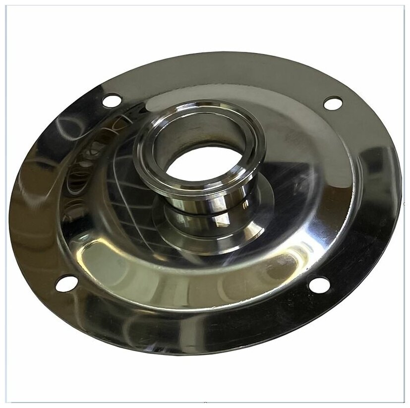 Крышка 1,5"- 4 отверстия на перегонный куб Алковар с ребром жесткости