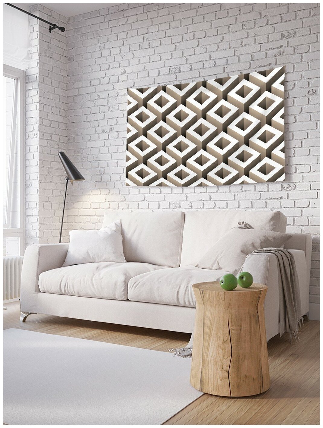 Фотопанно на стену горизонтальный постер 150х200 "Рельефная клетка", JoyArty