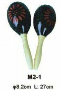 M2-1 Деревянные маракасы на ручке, диаметр 8.2cм, длина 27см. Fleet