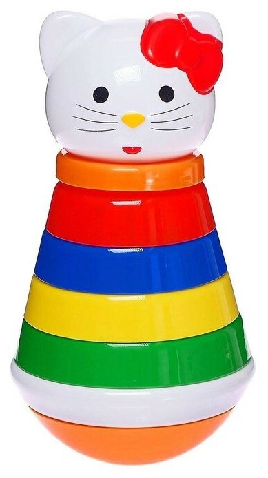 Пирамидка детская STELLAR «Неваляшка», микс