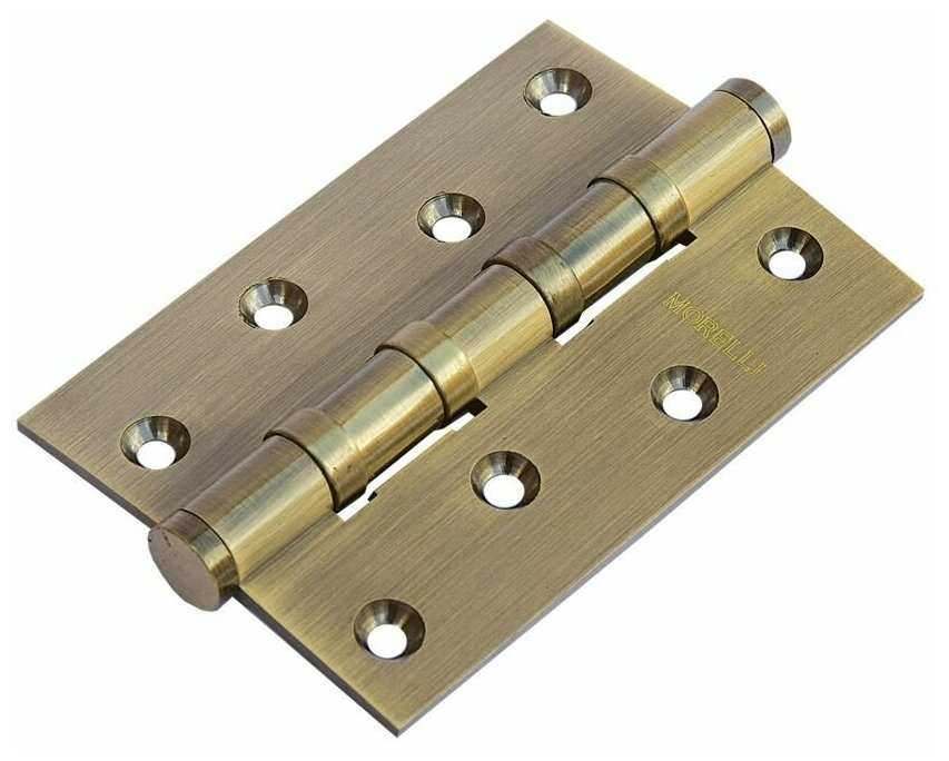 Латунная петля универсальная с подшипниками врезная, MORELLI ( Морелли), MBU 100X70X3-4BB AB