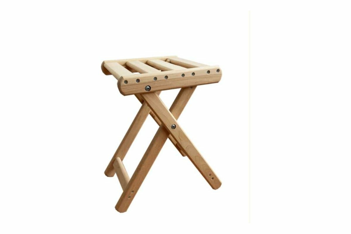 Симфония Табурет складной деревянный ТС-009, размер 30x30x30 см, прочный и компактный