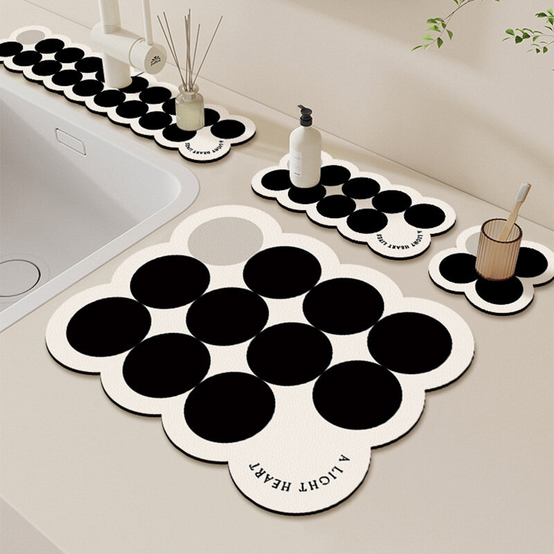 Подушка для слива крана, мягкая из диатомовой земли, впитывающая подушка для кухонной столешницы, подставка для тарелок, теплоизоляционная подставка, нескользящий коврик для кофейного стола