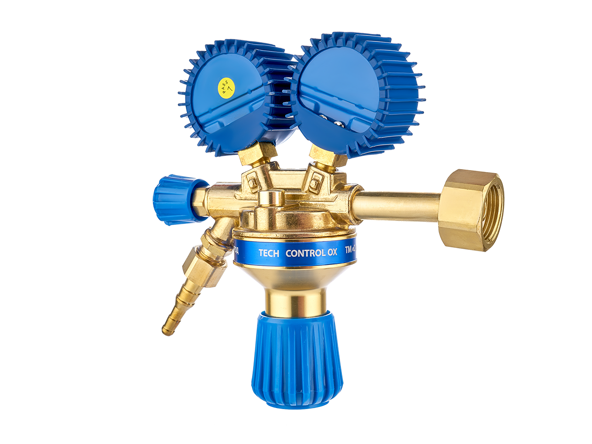 Редуктор кислородный Сварог TECH CONTROL OX — крупногабаритная модель в прочном латунном корпусе