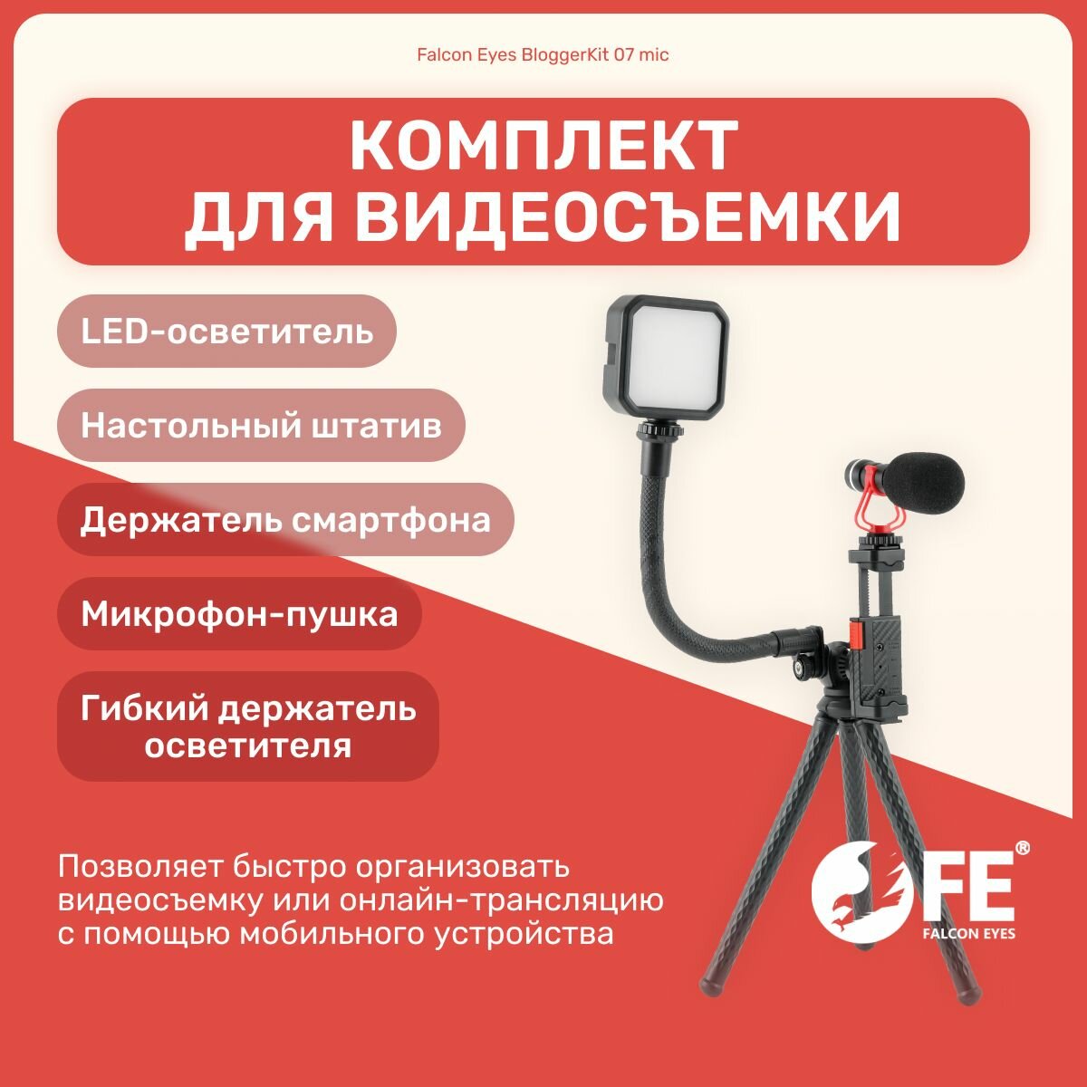 Комплект оборудования Falcon Eyes BloggerKit 07 mic для видеосъемки