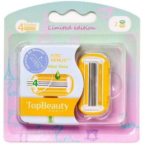 Cменные кассеты женские Topbeauty Paris 4 лезвия, 2 шт