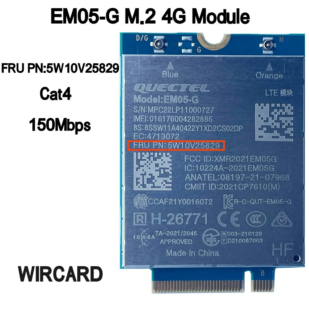 4G LTE Модуль Quectel EM05-G 5W10V25829 Cat4