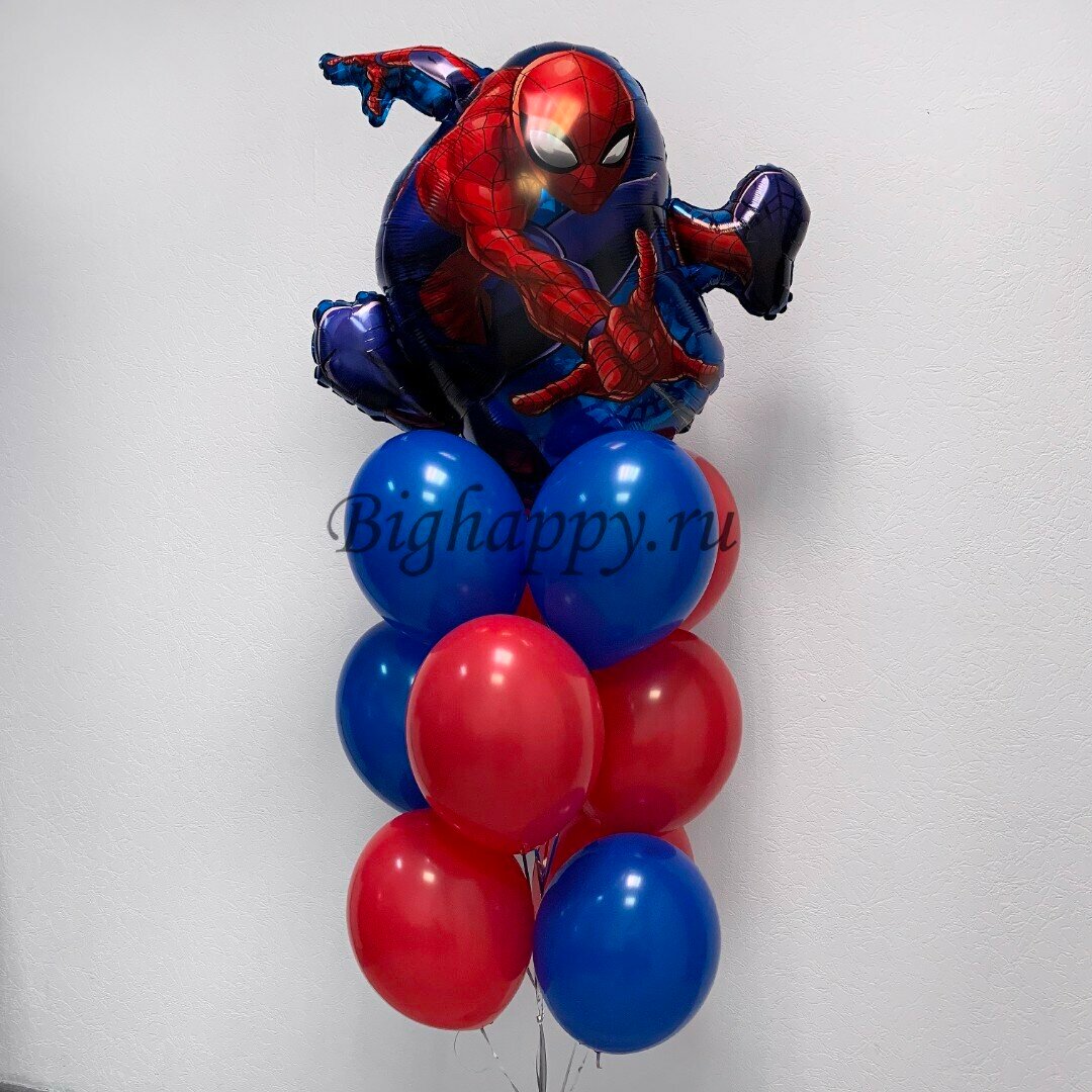 Фонтан из шаров "Человек-паук"