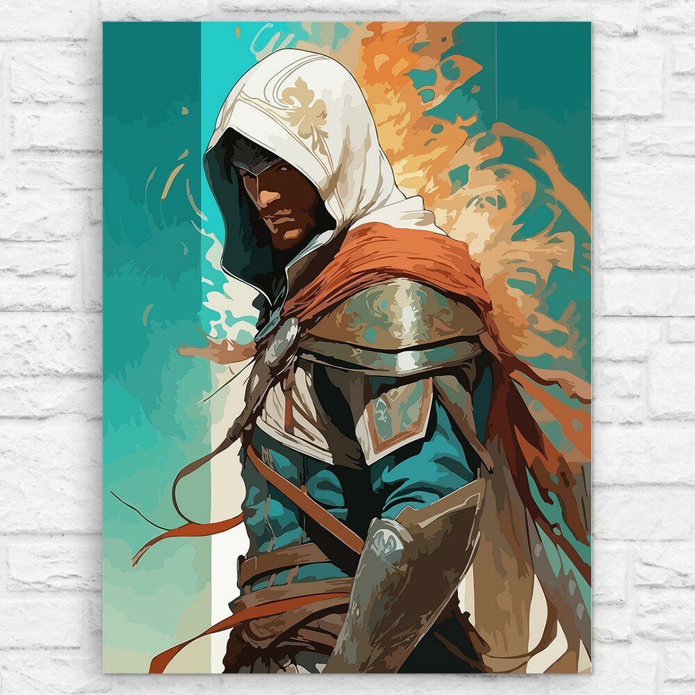 Картина по номерам на холсте игра Assassins Creed (PC, PS, XBOX, SWITCH) - 15734 60x80 В