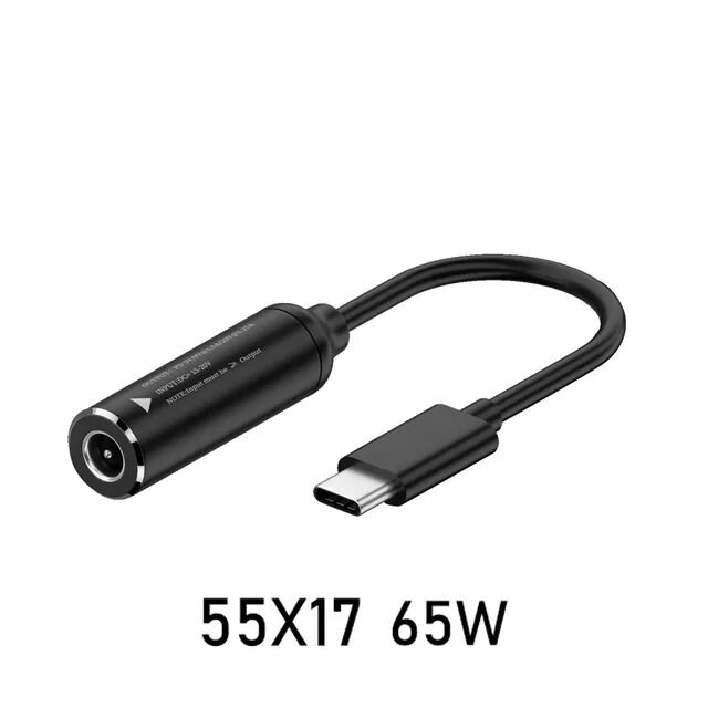 Переходник DC 5.5X1.7 to Type-C 65W для ноутбука