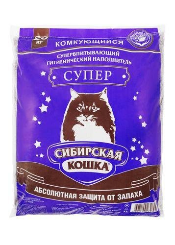 Сибирская Кошка Наполнитель Супер 20кг комкующийся