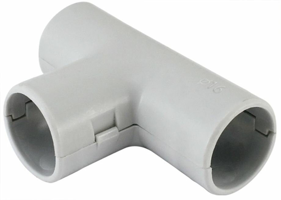 Тройник соединительный d25мм (5шт) серая