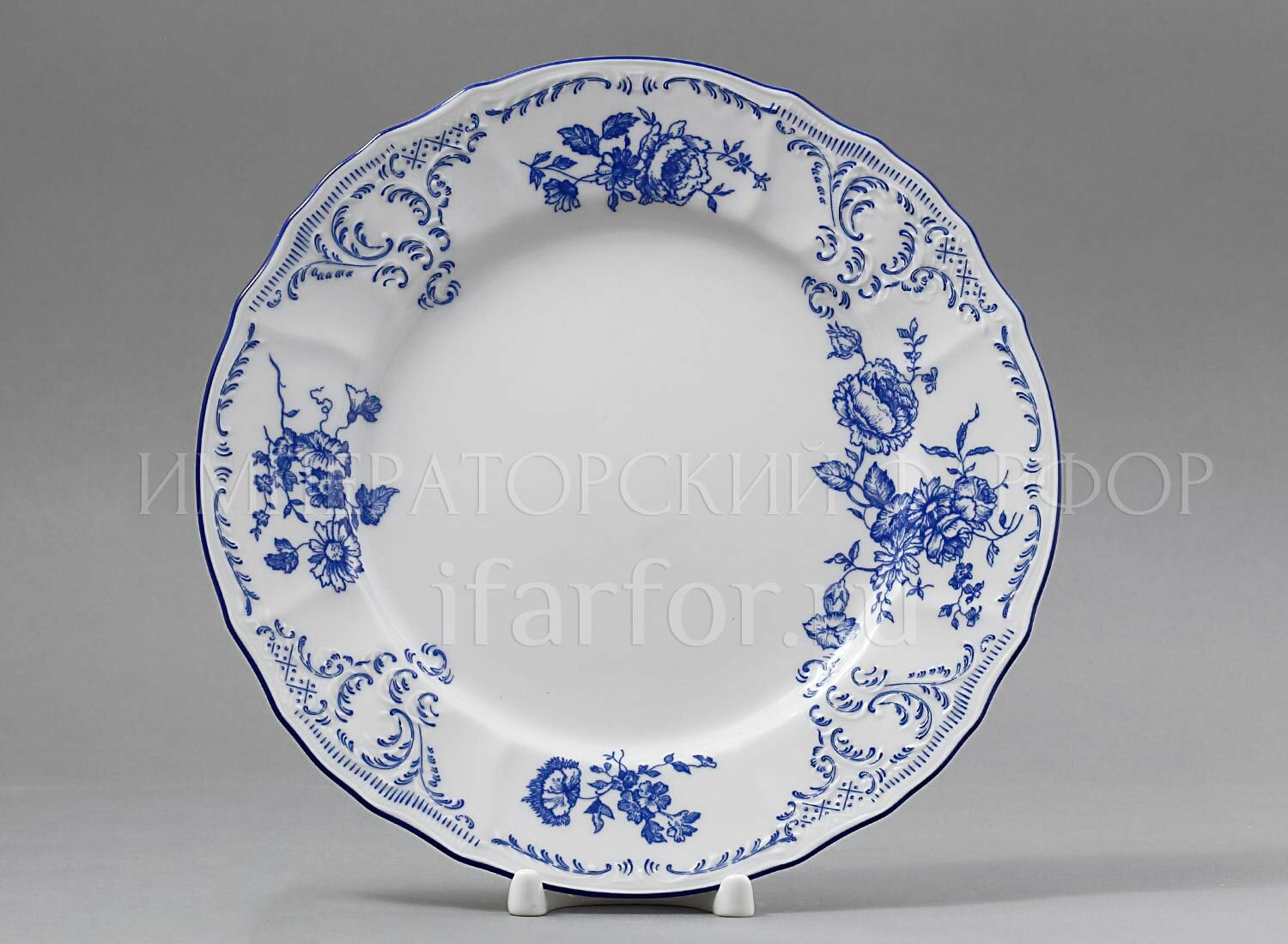 Тарелка мелкая Бернадотт Синие розы