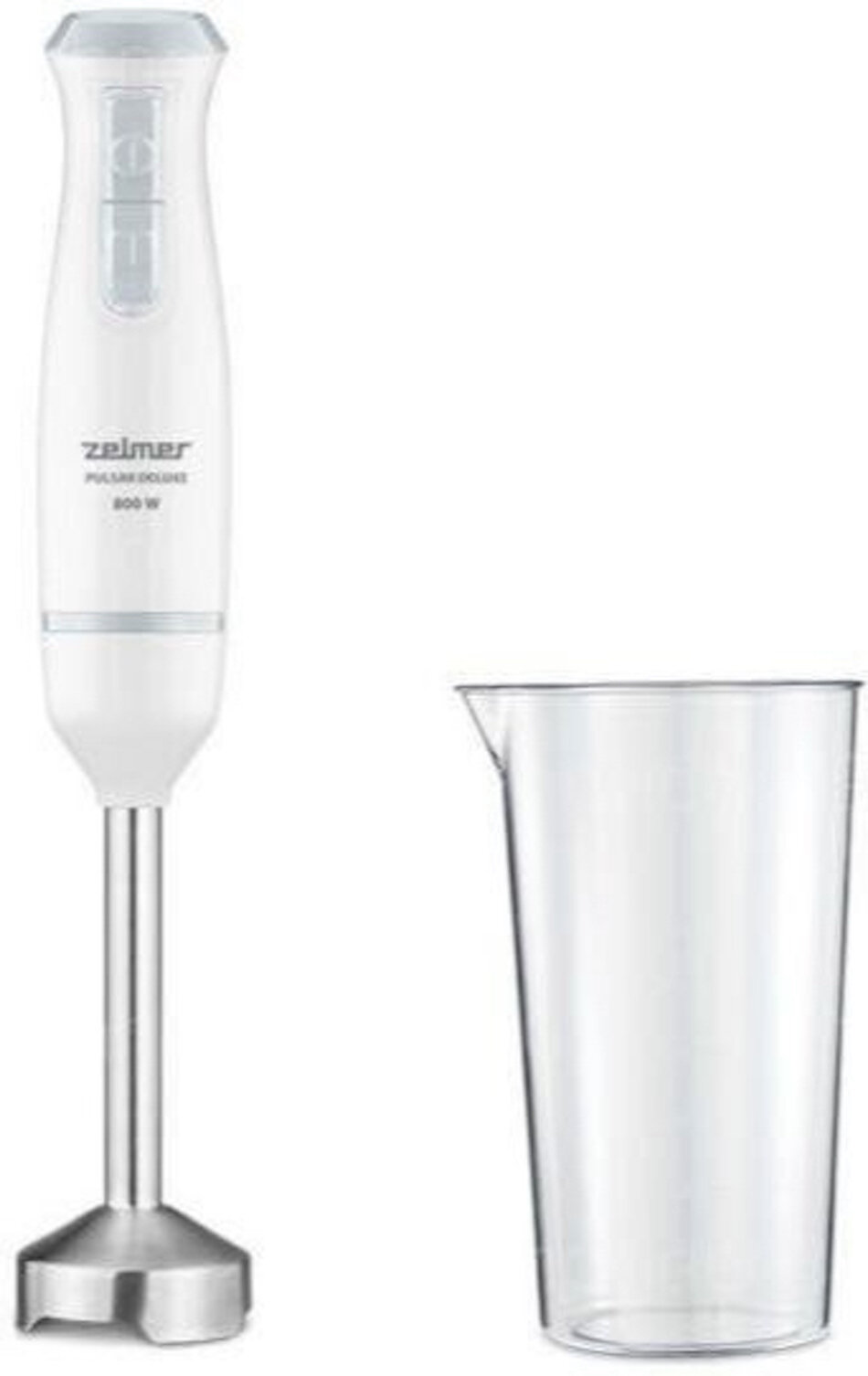 Блендер ZELMER ZHB4561S, мощность 800 Ватт, мерный стакан, режим турбо, цвет белый