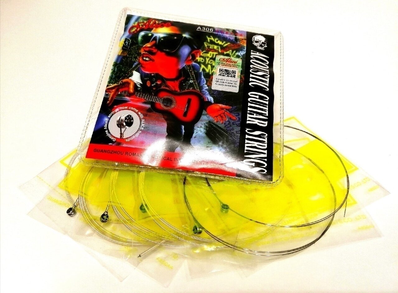 Струны для гитары, комплект струн для акустической гитары, посеребренная медь 11 Alice A306-SL 011-052