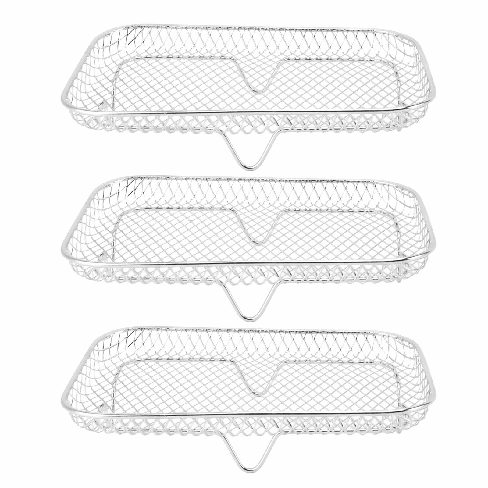 3pcs Fryer Rack Set 304 Стехлевая многослойная стойка из нержавеющей стали 8 -дюймовые аксессуары для косо для Cosori для мгновенного вихревого прямоугольного