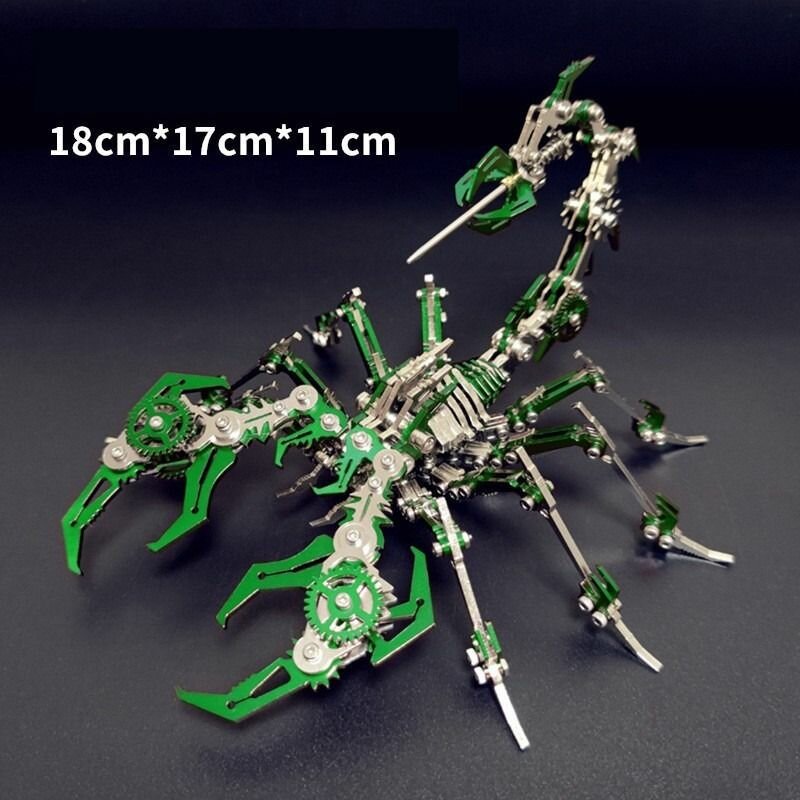 Металлический конструктор, железный конструктор для мальчиков. 3d скорпионы diy модель. Подарок на новый год детям.