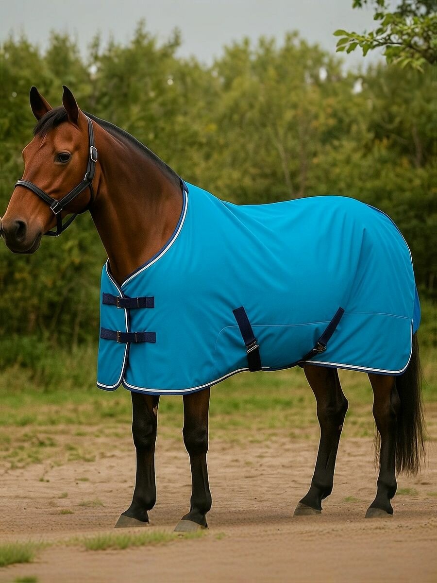 Попона HorsePlanet, зимняя, дождвая, утепленная, с наполнителем 250гр, 155 размер