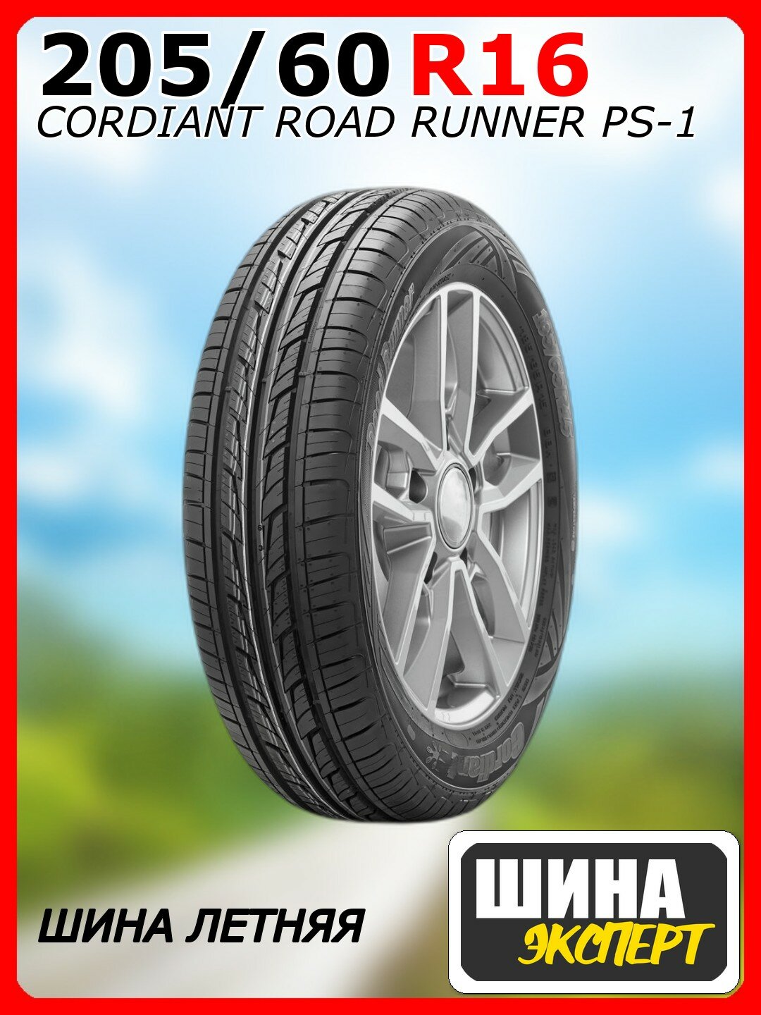 Шина летняя CORDIANT 205/60/16 H 92 ROAD RUNNER PS-1 для легковых автомобилей 355816458