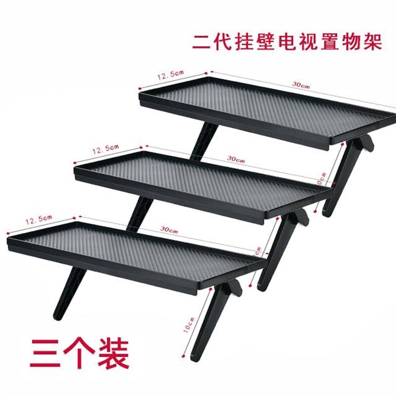 Верхняя полка, гвозди не требуются. Плоская полка для монитора в спальне, подвесная платформа, без сверления, настенный ящик для хранения, настенный телевизор