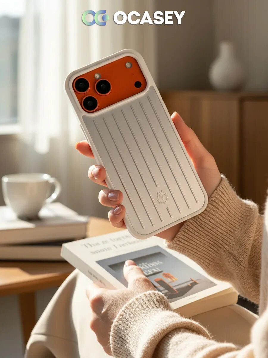Чехол О'кейси, для iPhone 15 Pro Max, серый, легкий и стильный — фото 1