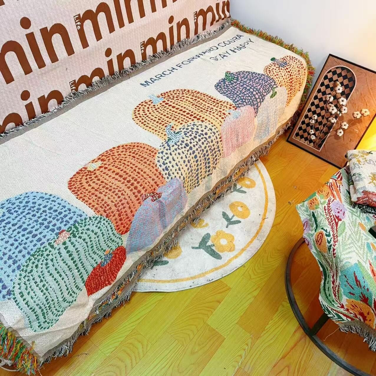 Французская романтическая накидка на диван 90x180 см антипылевая защита, декоративный плед! Для односпальных диванов и кресел