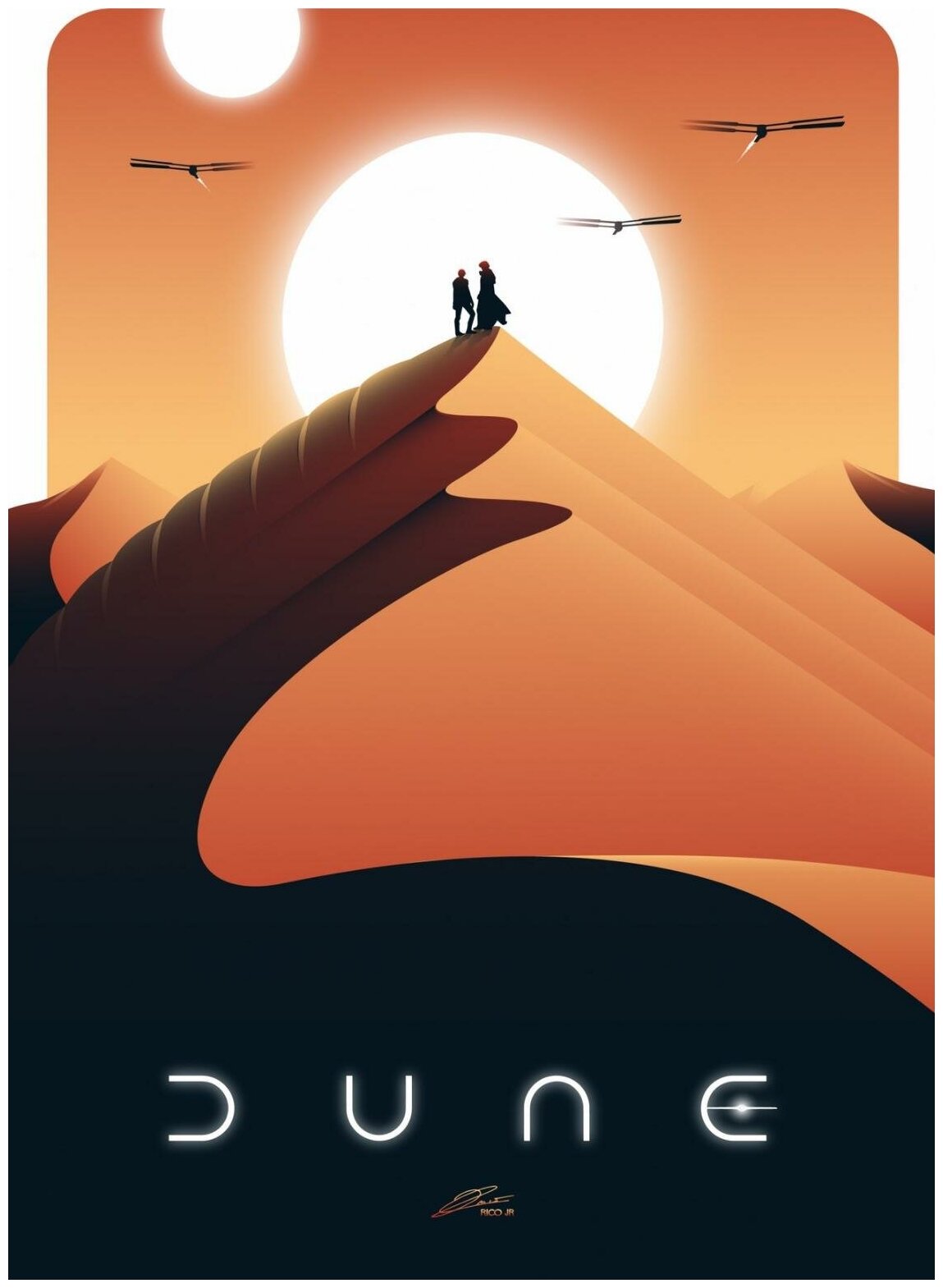 Постер / Плакат / Картина Дюна 40х50 см в подарочном тубусе