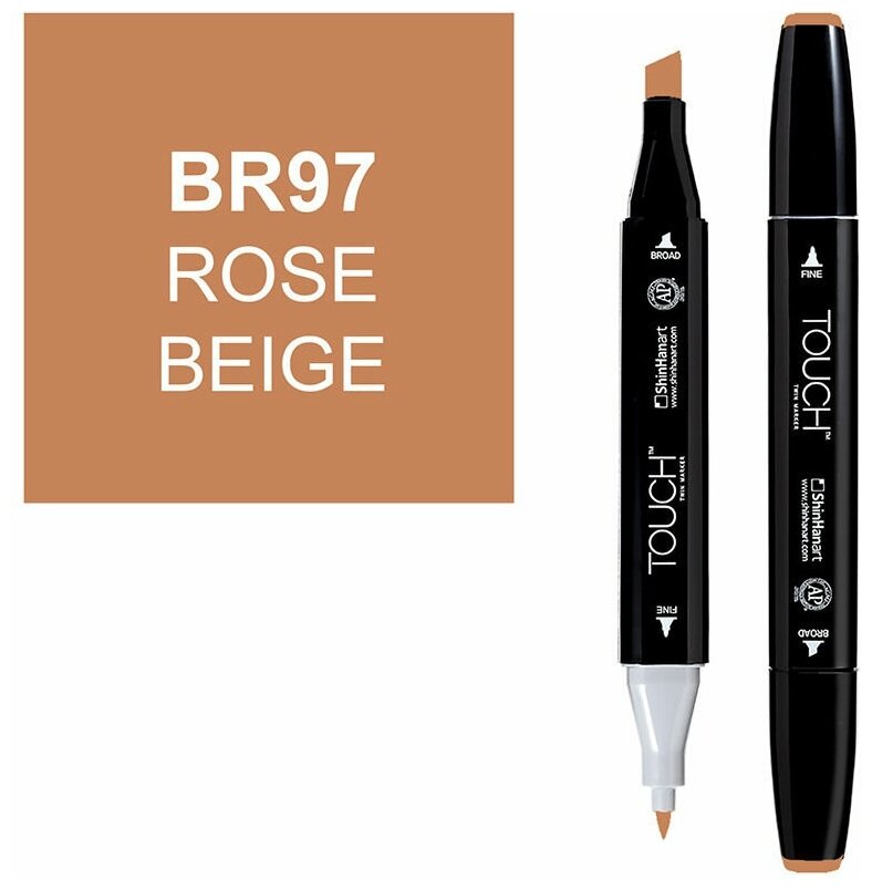 Маркер TOUCH двухсторонний на спиртовой основе 097 розово-бежевый