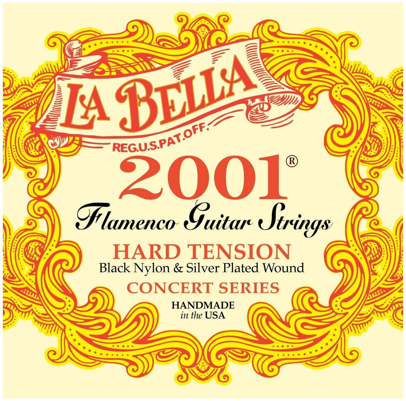 Струны для классической гитары La Bella 2001FH 2001 Flamenco Hard Tension 29-44