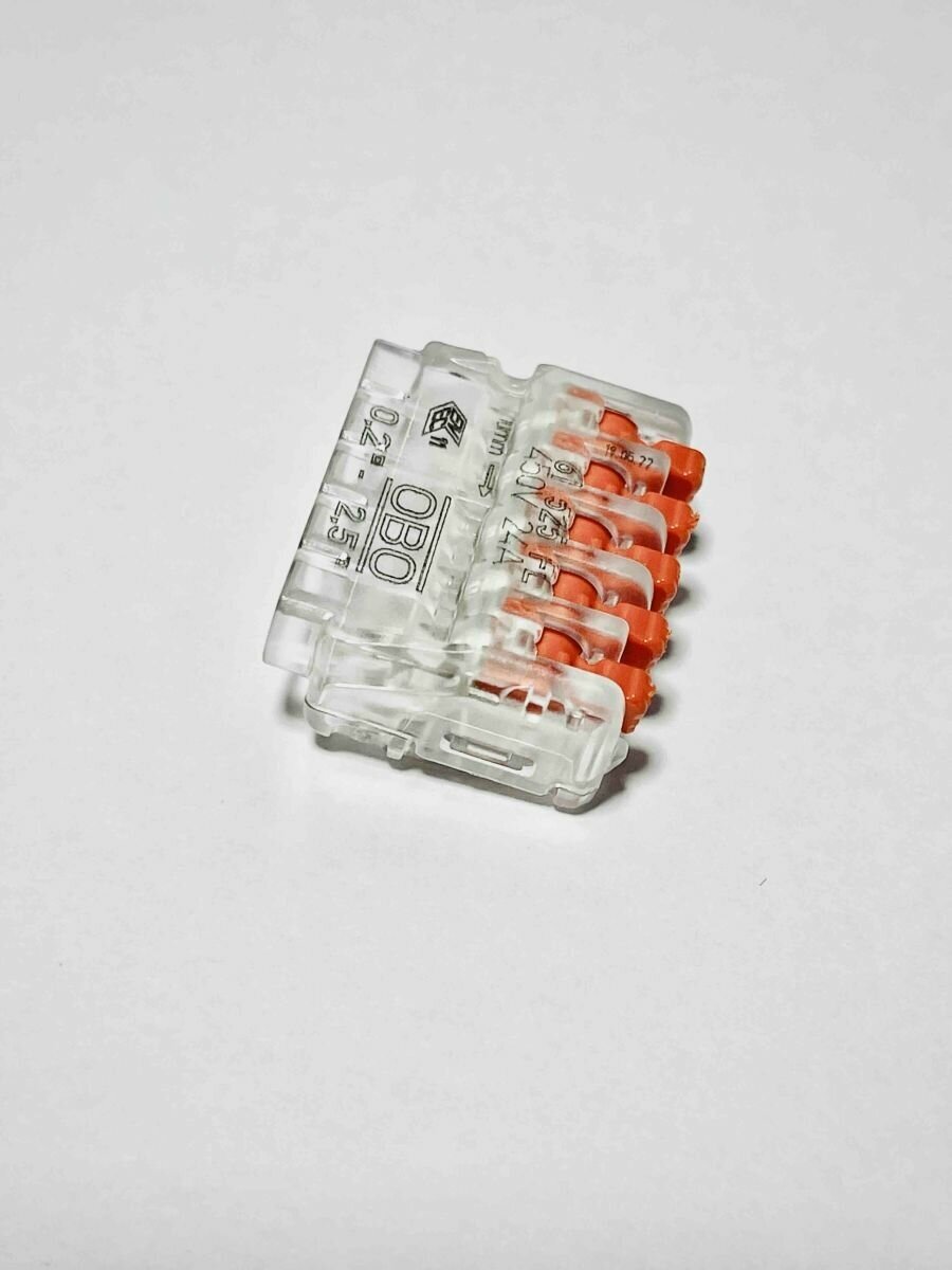 Клемма BETTERMANN 222-415 (0,5-2,5мм) (5-ая без пасты, прозрачная. новые)