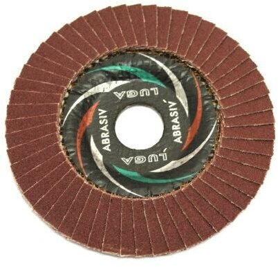 Диск наждачный лепестковый торцевой угловой КЛТ 2 125 22.23 Ткань A 100 80 Economy Луга