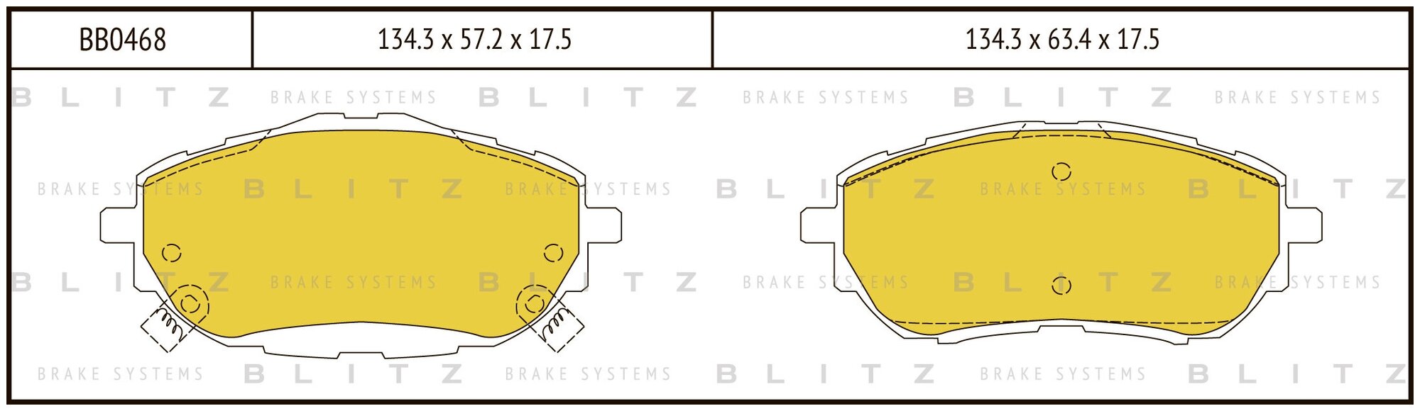 Колодки тормозные дисковые передние перед Blitz BB0468