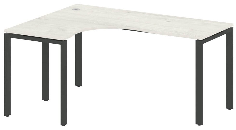 Стол угловой П-образный м/к левый Метал Систем Стайл/Metal System Style Riva БП. СА-4 (L) Дуб Наварра/Антрацит мет.1600*1200*750