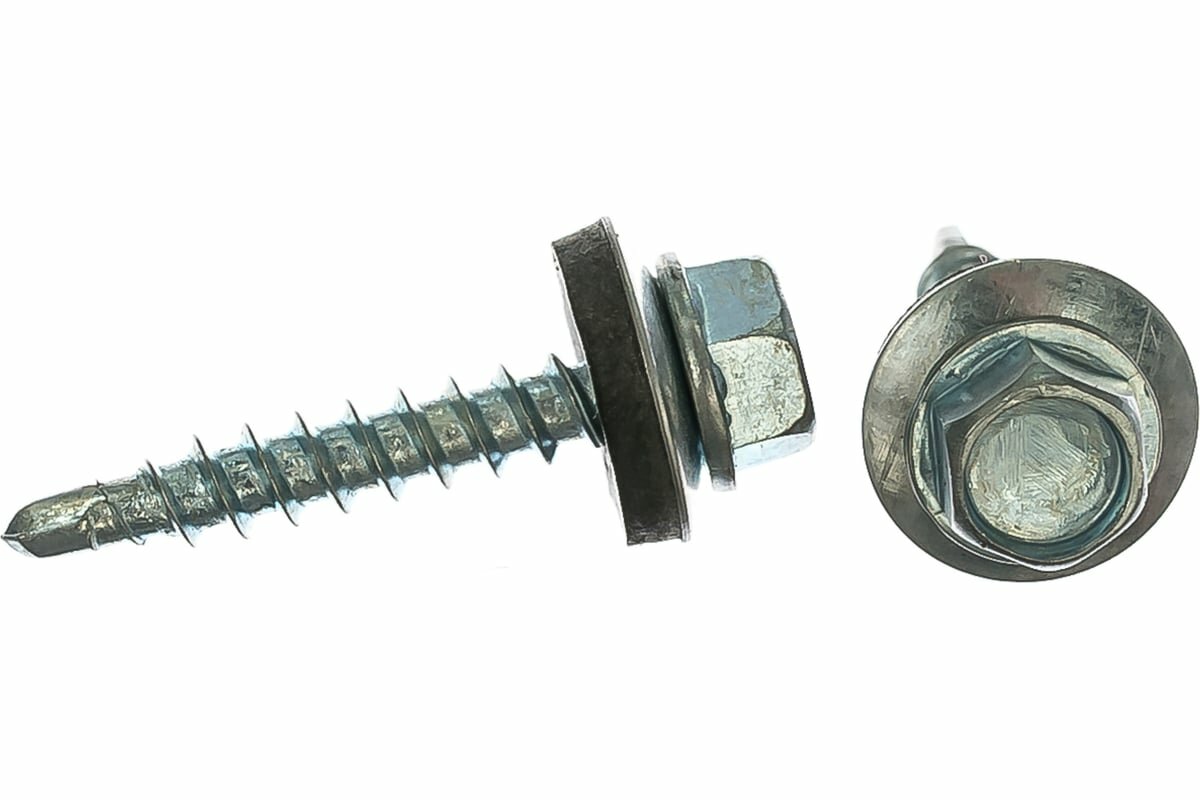 Качественный крепеж Кровельный саморез 6,3\100 цинк 6,3\10230 30 шт 0500209 КЧ