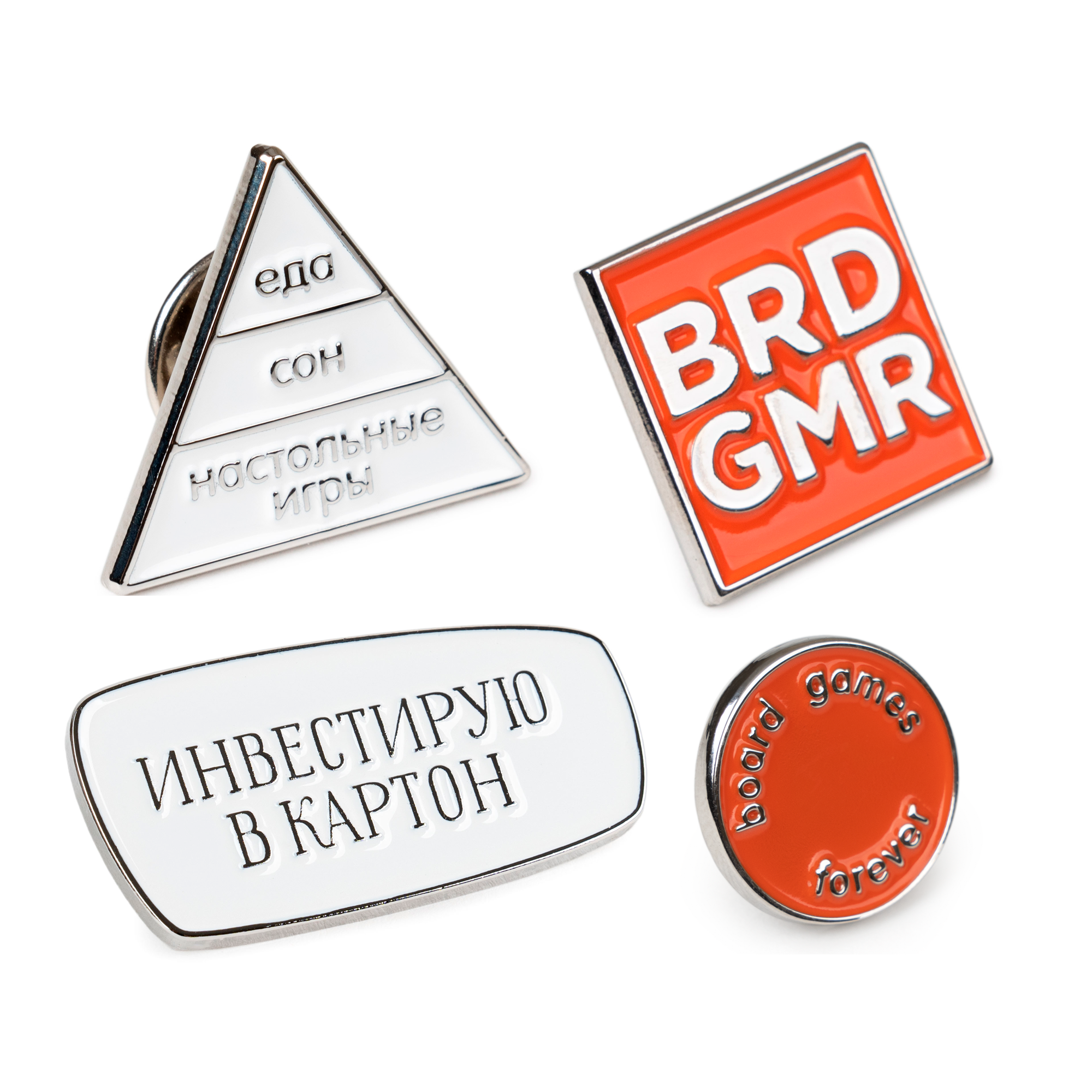 Набор значков настольщика 4 шт.