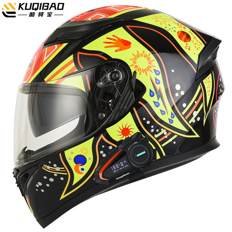 Шлем мотоциклетный "Sun God", с Bluetooth K20, XXL
