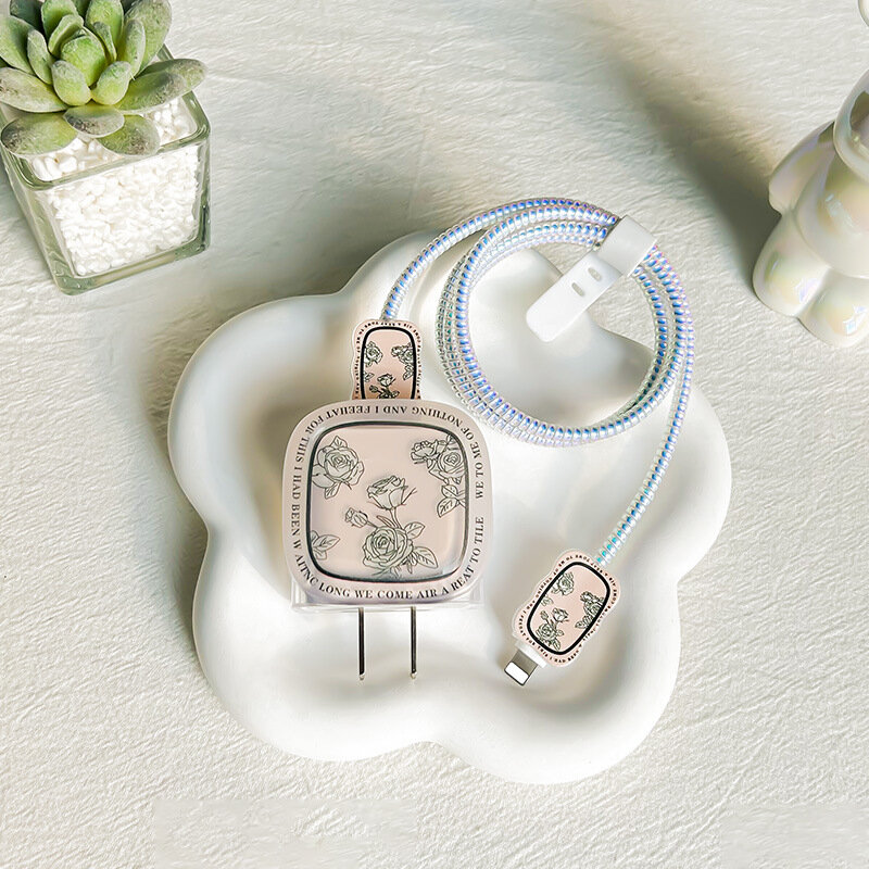 Чехол Cool Yue Apple Charger Protective Cover, прозрачный, ТПУ, защита от падения